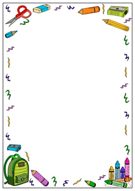 School Border Printable Template Design Postermywall Worksheets Library