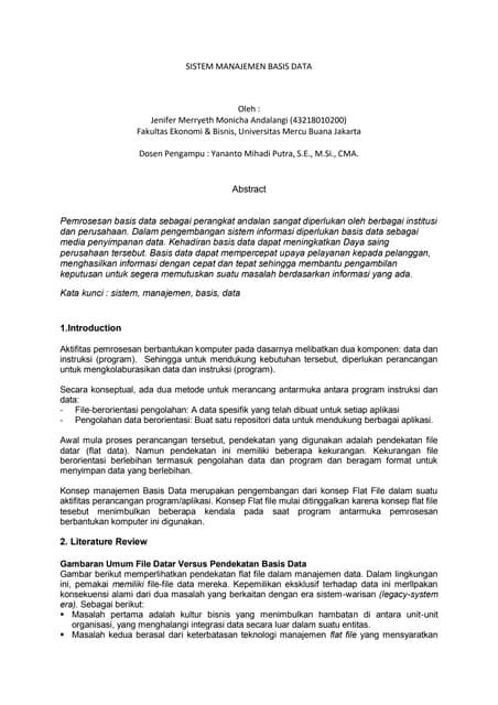 Sistem Manajemen Basis Data Pdf