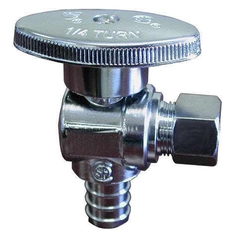 12 Pex X 38 Od Chrome Quarter Turn Supply Stop Angle