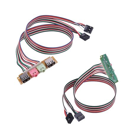 Thtrht 2 Pack Usb Ssf20 Audio Front Panel Pc Computer Chassis Case Desktop Extension Cable 9