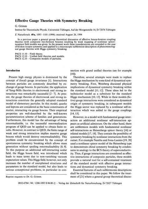 Pdf Effective Gauge Theories With Symmetry Breaking