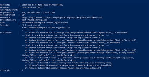 Solved Get Powerbiworkspace Scope Organization Error Microsoft