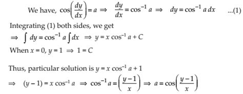 NCERT Solutions For Class Maths Differential Equations Exercise