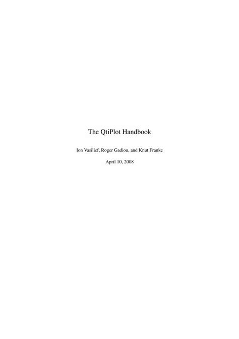 Pdf Qtiplot Manual Dokumentips