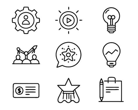 Premium Vector Set Of Skills Icon Line Art Skill Concept Development