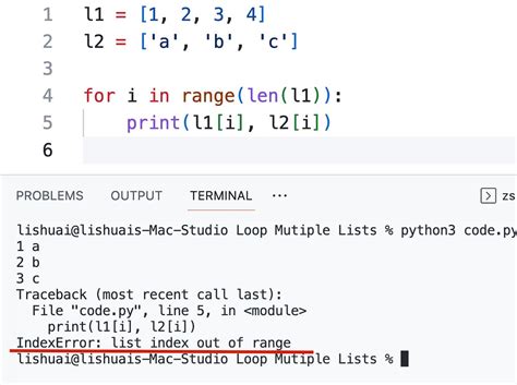 don t use for i to loop through multiple lists here is a better choice