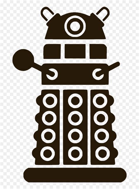 Dalek Doctor Who Silhouette Hd Png Download 690x1062 6812097 Pngfind