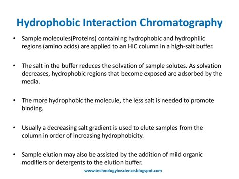 Hydrophobic Interaction Chromatography Hic Theory And Principle