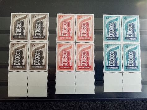 Luxemburg 1956 1956 Triptych First Europa Stamps Yvert Catawiki