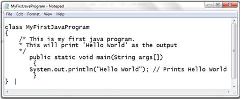 Hello World First Java Program Javacompile