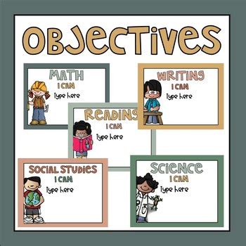 Objectives Template By Th With Ms Gosselin TPT