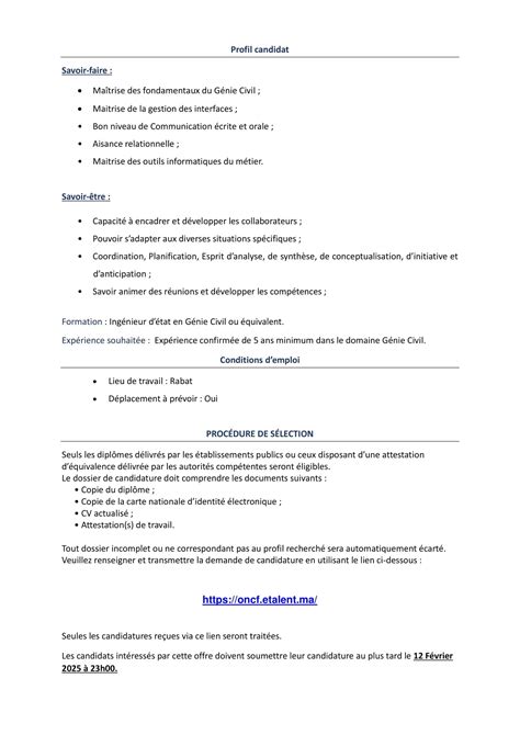 Concours Oncf 2025 16 Postes Clés Ouverts Dans Divers Domaines Bghit Nekhdem