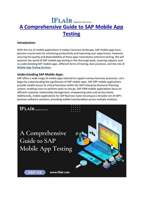 Ppt A Comprehensive Guide To Sap Mobile App Testing Powerpoint Presentation Id12568787