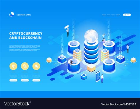 Cryptocurrency And Blockchain Isometric Royalty Free Vector