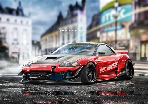 Wallpaper Render Artwork Toyota Drifting Sports Car Tuning