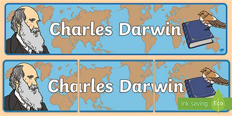 Charles Darwin Display Banner Teacher Made Twinkl