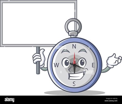 Bring Board Compass Character Cartoon Style Stock Vector Image And Art Alamy
