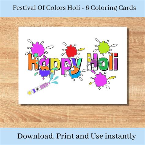 Happy Holi Coloring Pages Printable Holi Themed Coloring Pages For