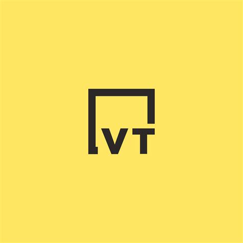 Vt Initial Monogram Logo With Square Style Design 14957103 Vector Art