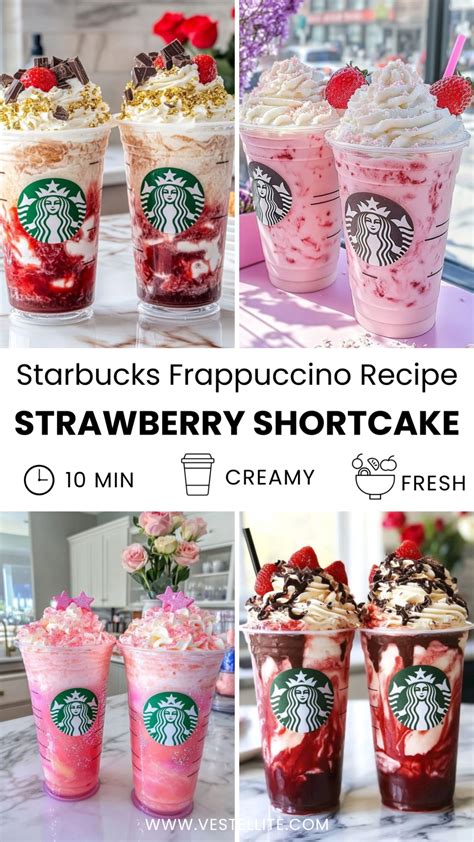 Starbucks Inspired Strawberry Shortcake Frappuccino Recipe Strawberry