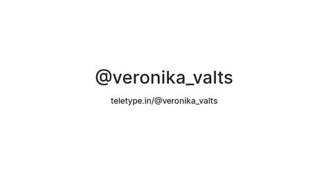 Veronikavalts — Teletype
