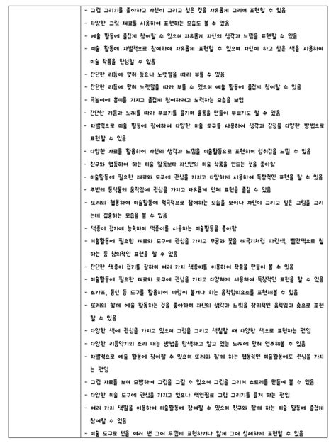 어린이집 관찰일지 영유아발달평가 예술경험 영역 예시문 만 3세 만 4세 네이버 블로그