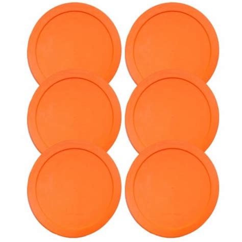 Lids For Pyrex And Anchor Round Glass Containers 4 Cups Orange 4pk