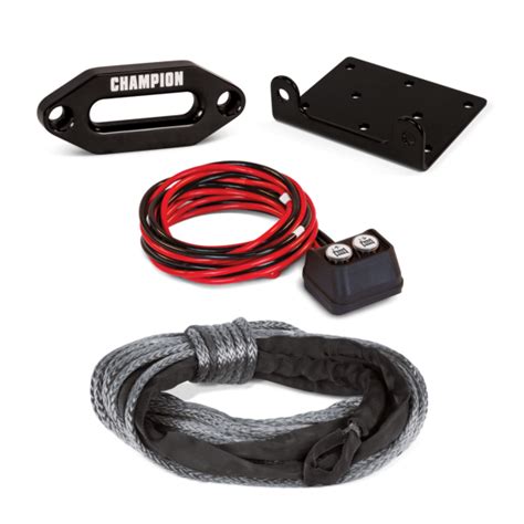 Champion Power Equipment Lb ATV UTV Synthetic Rope Winch Kit Discounttoday Net