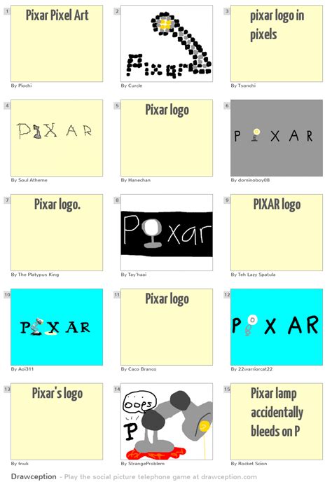 Pixar Pixel Art Drawception