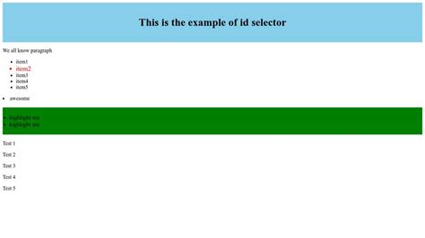 Id Selector Codepen