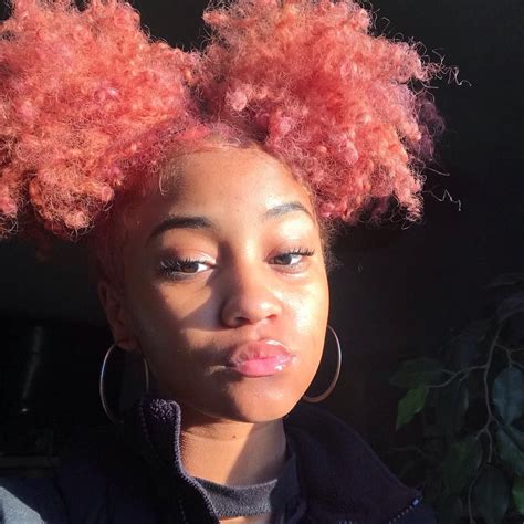 Pink Natural Hair 💕🍭 Dyed Natural Hair Peach Hair Natural Hair Styles