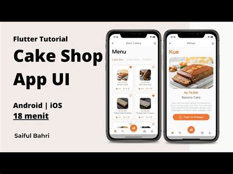 flutter tutorial toko roti cake shop app online