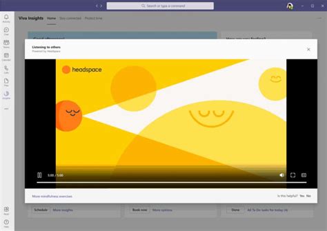 microsoft brings headspace integration to viva insights app in