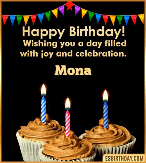 Happy Birthday Mona  🎂 Images Animated Wishes【28 S】