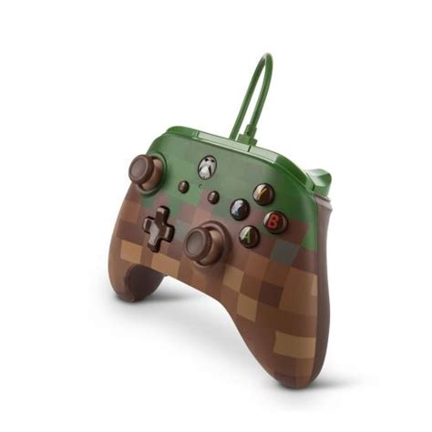 Powera Xone Enh Wired Controller Minecraft Grass Block Geekd
