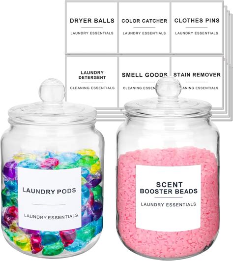 Amazon Glass Jars For Laundry Room Organization Pack
