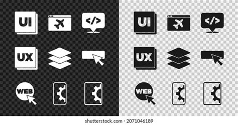 Set Ui Ux Design Website Template Stock Vector Royalty Free