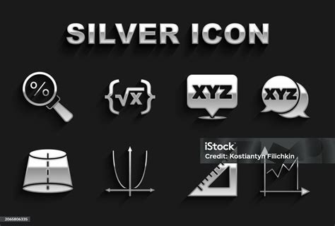 그래프 일정 차트 다이어그램 Xyz 좌표계 삼각형 눈금자 기하학적 도형 백분율 및 X 글리프 아이콘의 제곱근이 있는 돋보기를 설정합니다 벡터 0명에 대한 스톡 벡터 아트 및