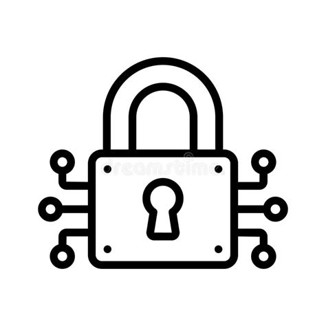 Protecting Data And Systems Through Cybersecurity Ready To Use Icon Stock Vector Illustration