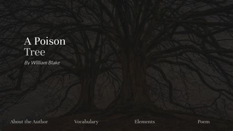 A Poison Tree Genially