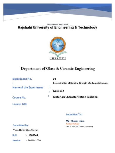 Bending Lab Report Pdf Bending Strength Of Materials