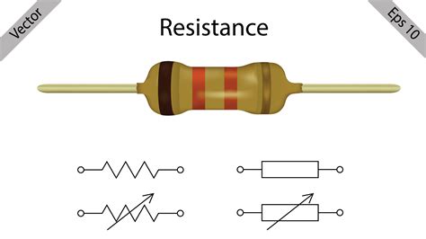 Resistor Isolated Electrical Part Vector Resistor Vector Resistance
