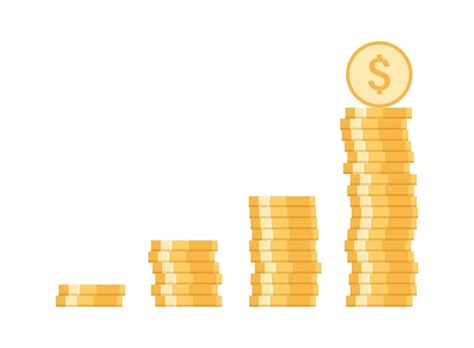 Premium Vector Coin Icon In Flat Style Money Stack Vector Illustration On White Isolated