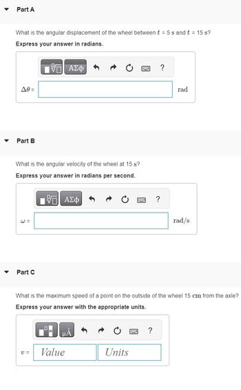 Answered Part A What Is The Angular Displacement Bartleby