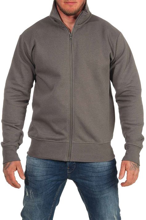 Herren Sweatjacke Ohne Kapuze Zip Jacke Mit Kragen Größexl Farbe