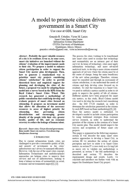 A Model To Promote Citizen Driven Government In A Smart City Use Case At Gdl Smart City Pdf
