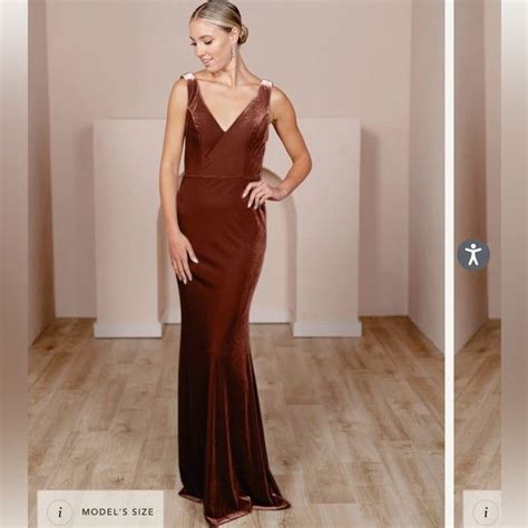 Revelry Dakota Velvet Dress Color Terracotta Size 6 In 2024