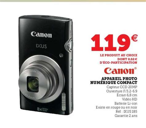 Promo Appareil Photo Numérique Compact Canon Chez Hyper U Icataloguefr