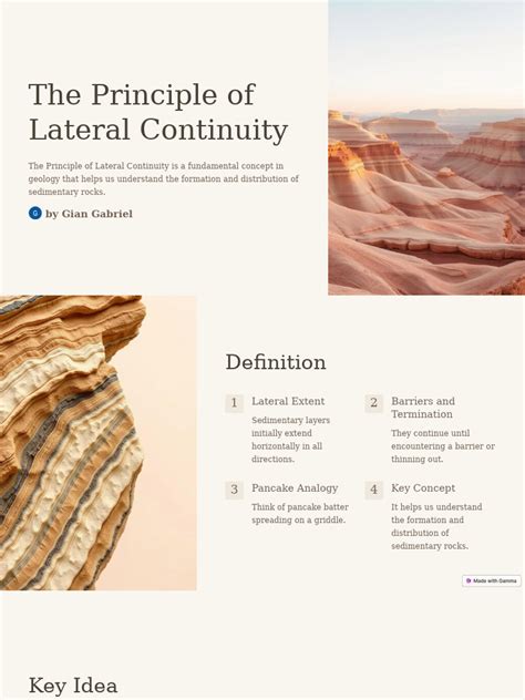 The Principle Of Lateral Continuity Pdf Geology Sedimentary Rock