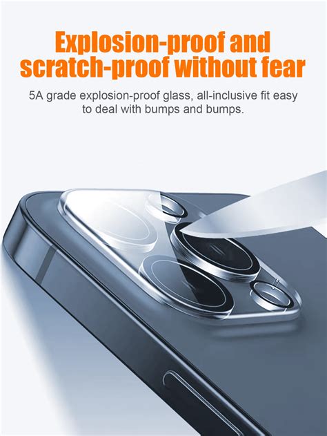 5pcs Ultra Clear 3D Camera Lens Protector For Apple Phone Professional